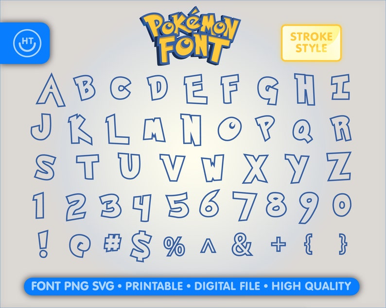 Pokemon Alphabet png Pokemon svg Pokemon Alphabet Pokemon | Etsy