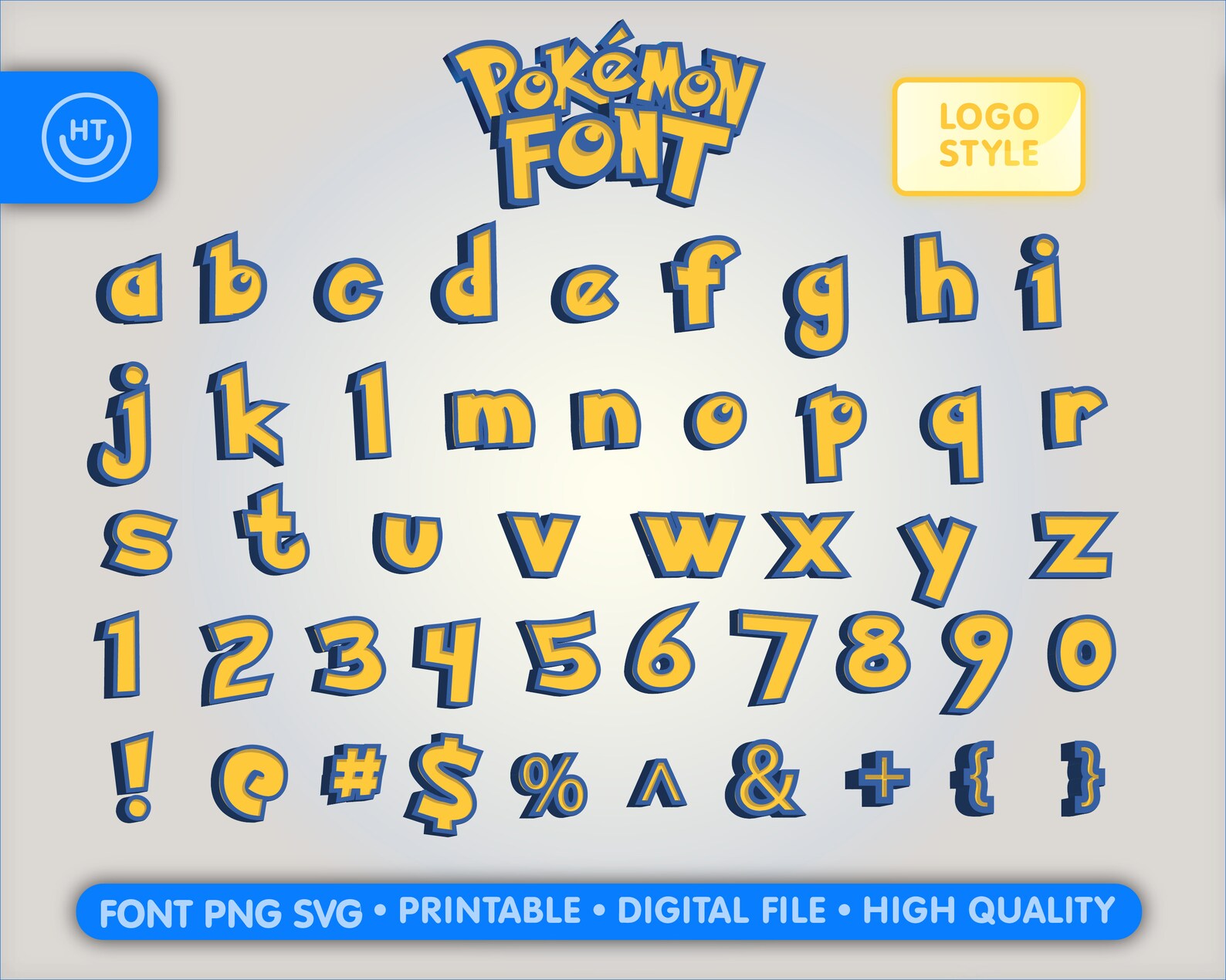 Pokemon Font Alphabet png pokemon svg pokemon alphabet | Etsy