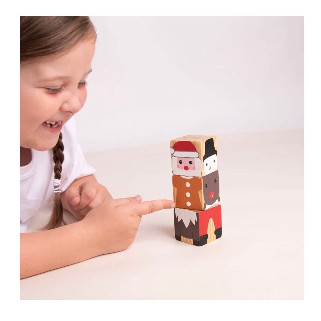 Christmas Stacking Blocks - Etsy