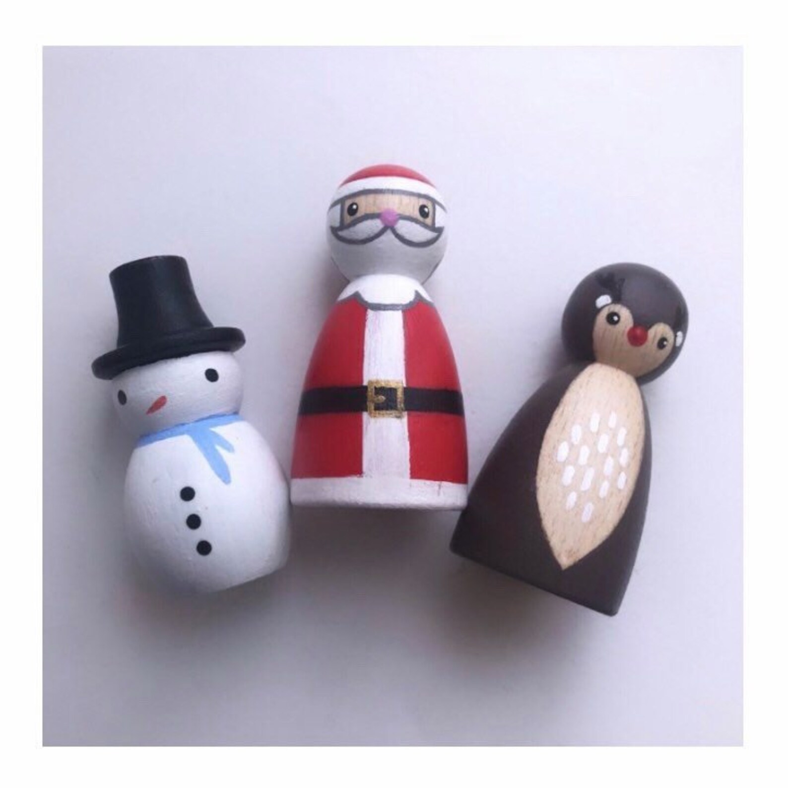Christmas Peg Doll Trio - Etsy