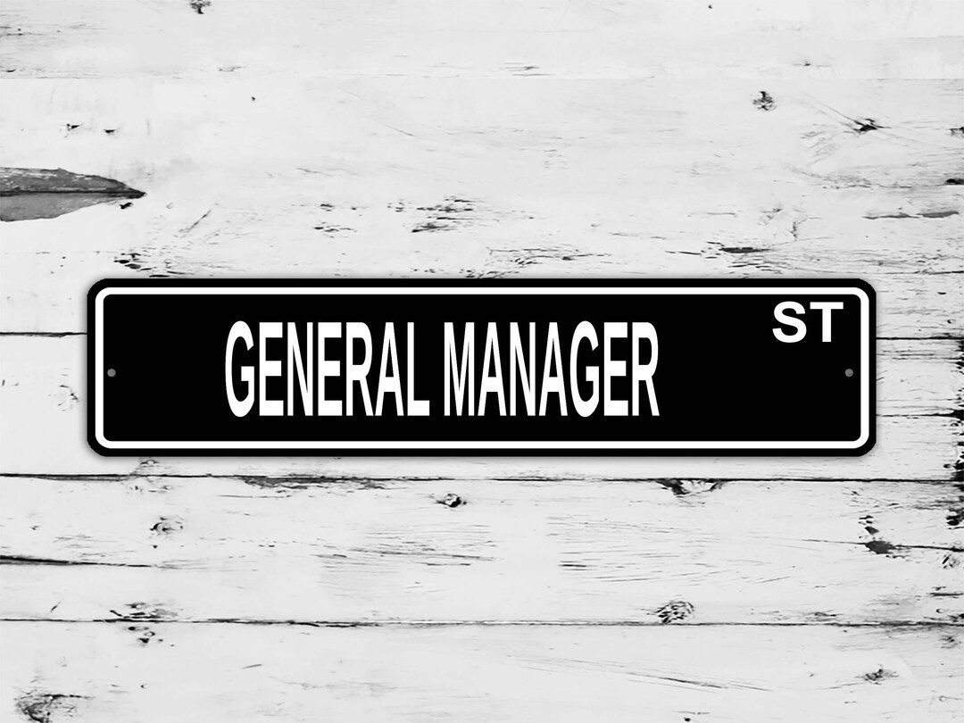 General Manager Street Sign Christmas Day Custom Name Personalized Gift ...