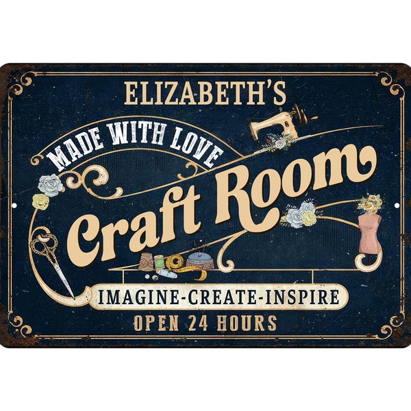 Craft Room Metal Signs - Etsy