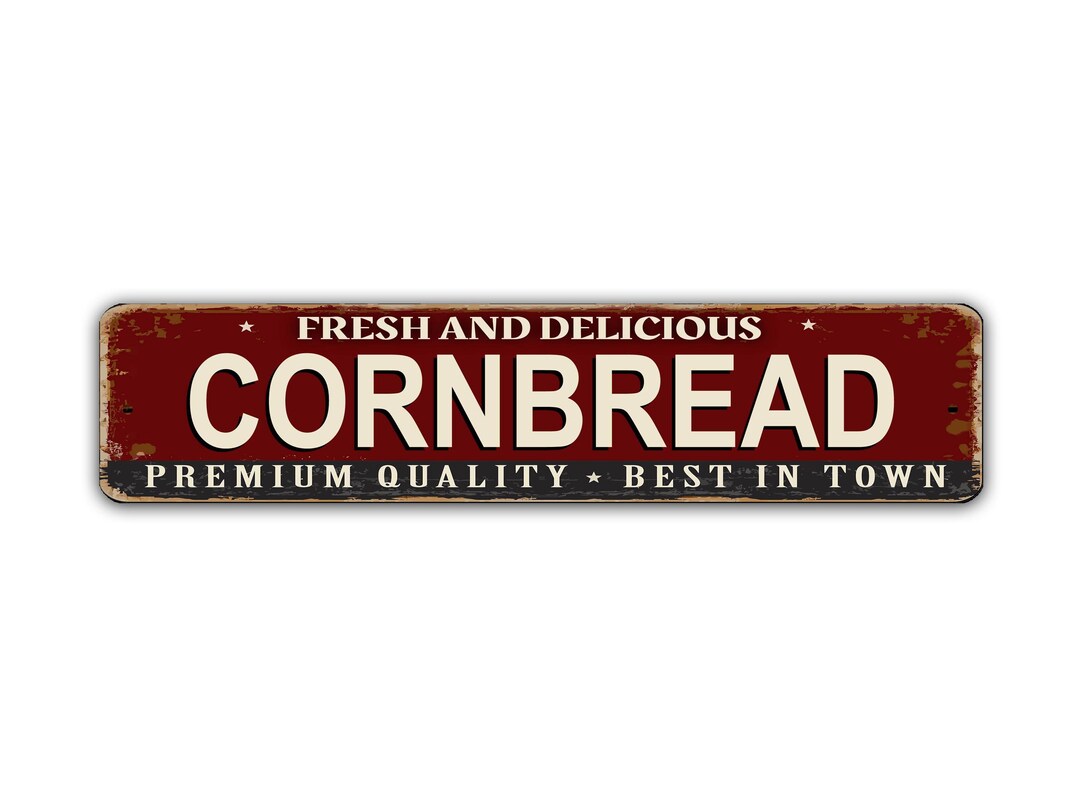 Cornbread Street Sign BBQ Premium Quality Slow Smoked Barbecue Vintage ...