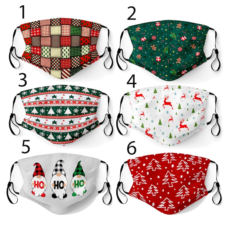 Christmas Face Masks - Etsy