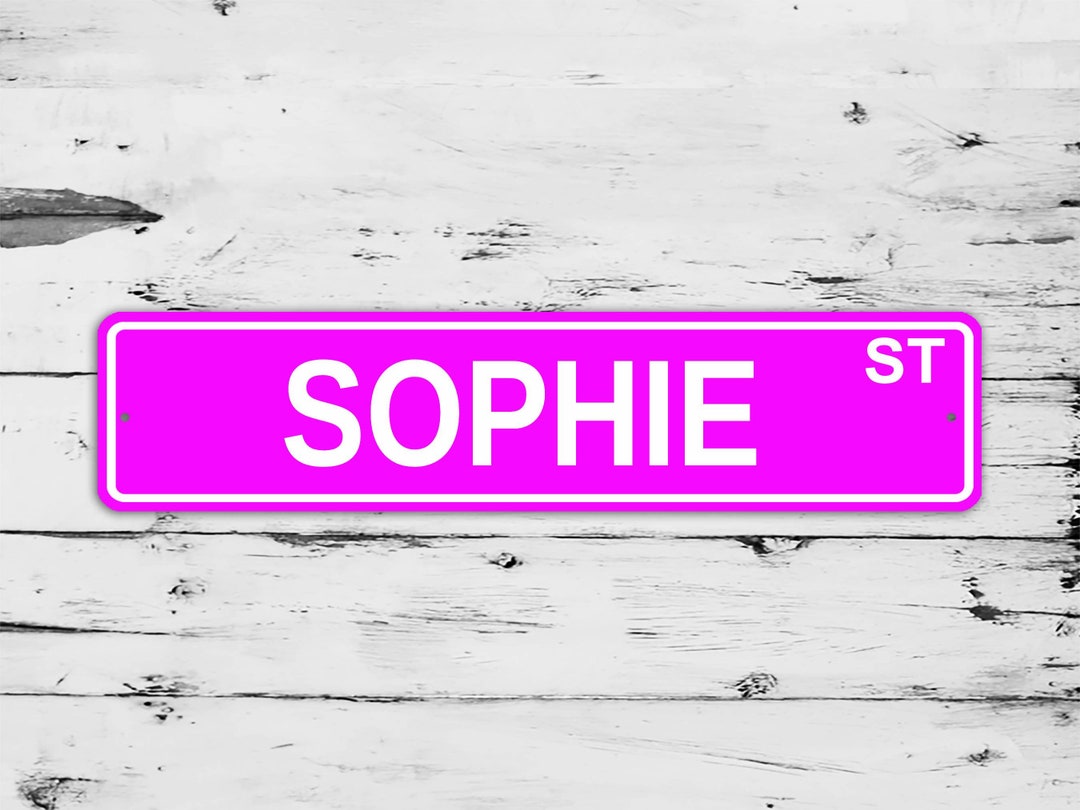Sophie Street Sign Christmas Custom Name Personalized Gift Metal Print ...