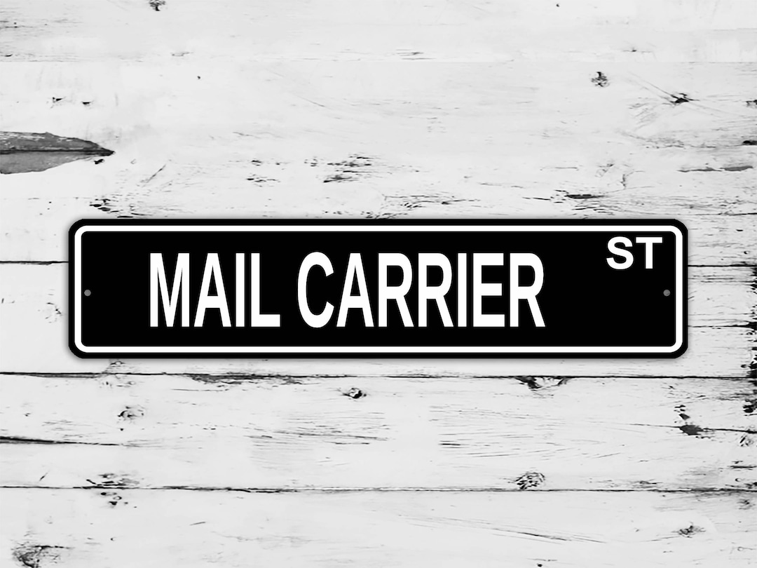 Mail Carrier Street Sign Christmas Day Custom Name Personalized Gift ...