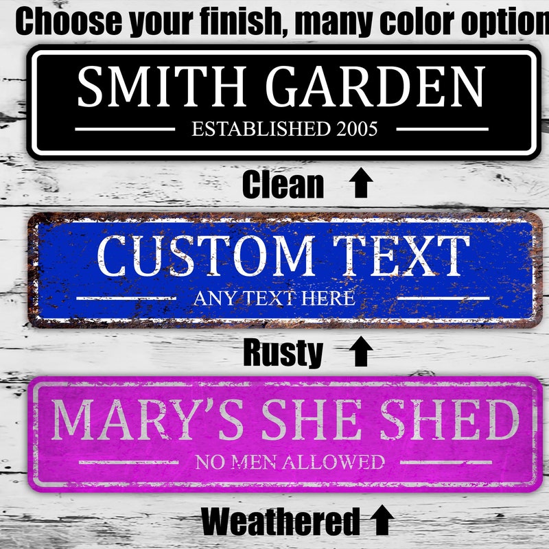 Rusty Garage Signs - Etsy