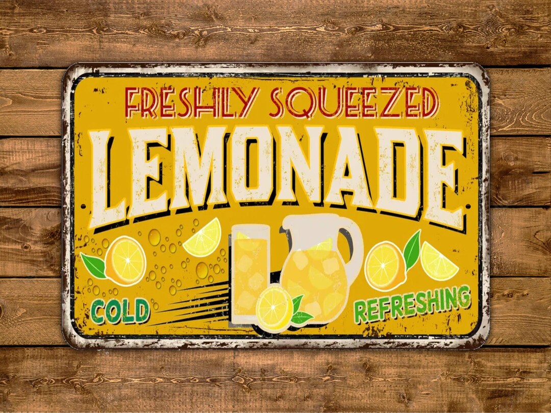 Fresh Squeezed Lemonade Sign Vintage Retro Rustic Patio Home - Etsy