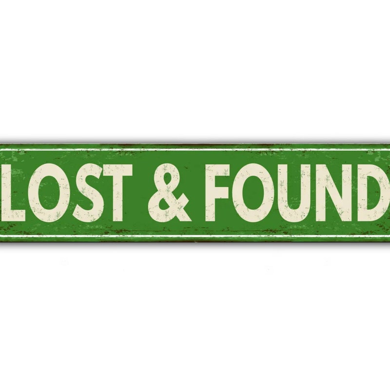 Lost and Found Sign - Etsy