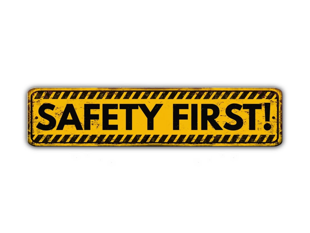 Safety First Street Sign Vintage Retro Rustic Patio Home Décor Gift ...