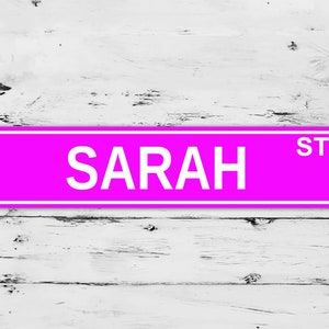 Sarah Street Sign Christmas Custom Name Personalized Gift Metal Print ...