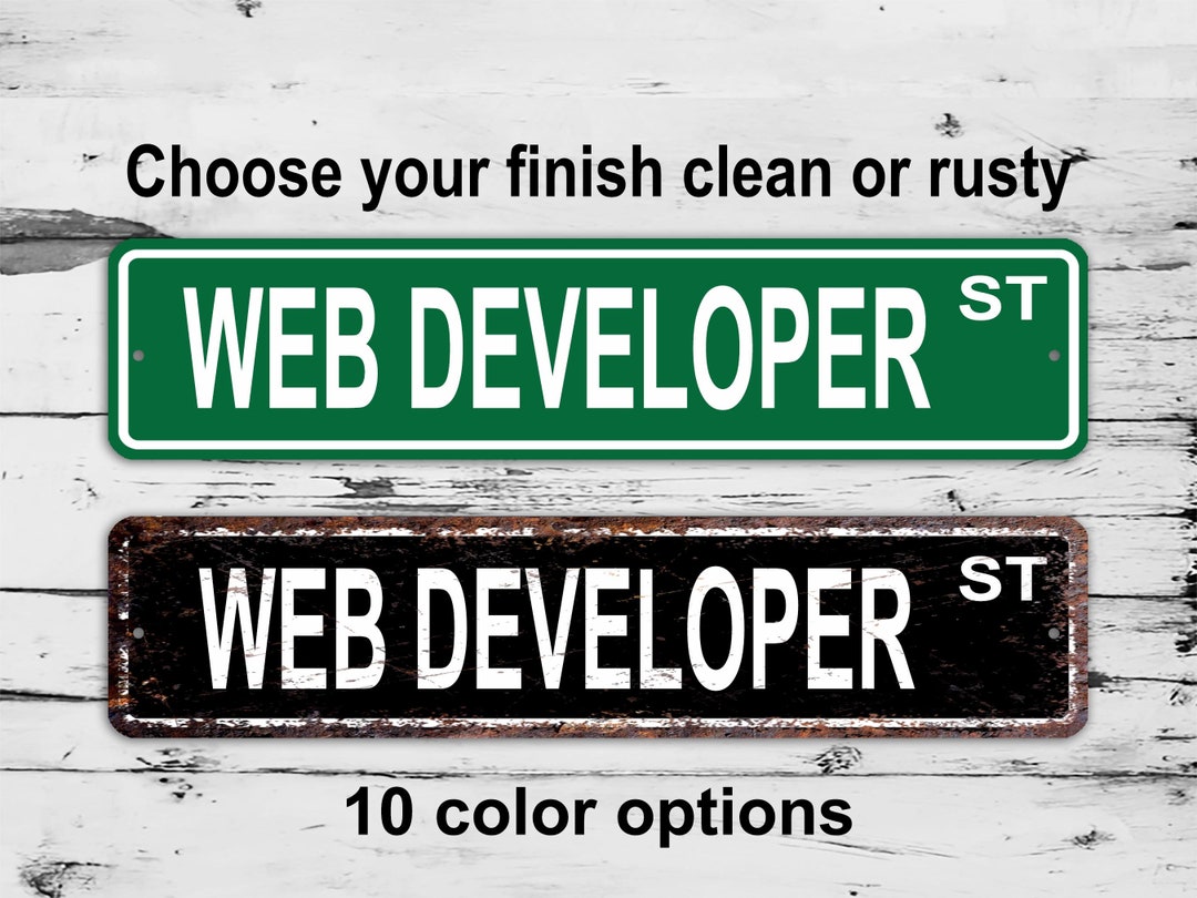 Web Developer Street Sign IT Custom Personalized Gift Metal Print ...