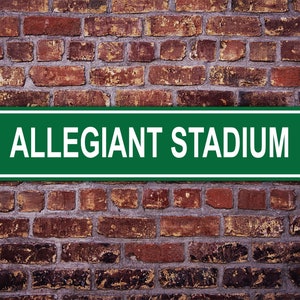 Allegiant Stadium Street Sign Las Vegas Raiders Football Road Custom ...