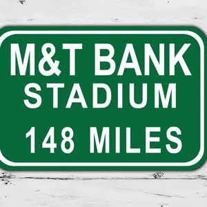 Custom M&T Bank Stadium Sign Baltimore Ravens Distance Miles Football ...