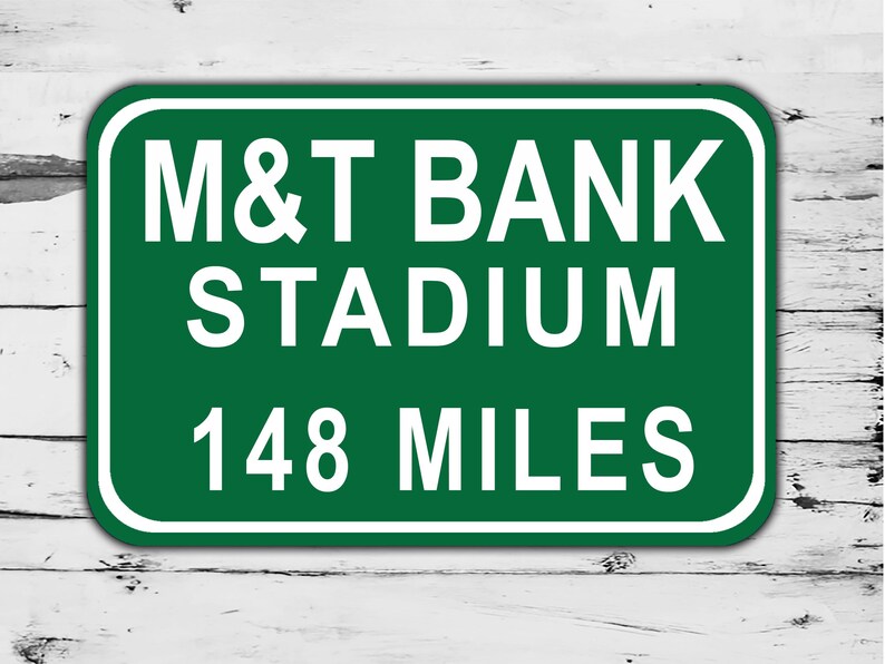 Custom M&T Bank Stadium Sign Baltimore Ravens Distance Miles - Etsy
