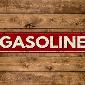 Gasoline Street Sign Vintage Retro Rustic Patio Home Décor Gift Metal ...