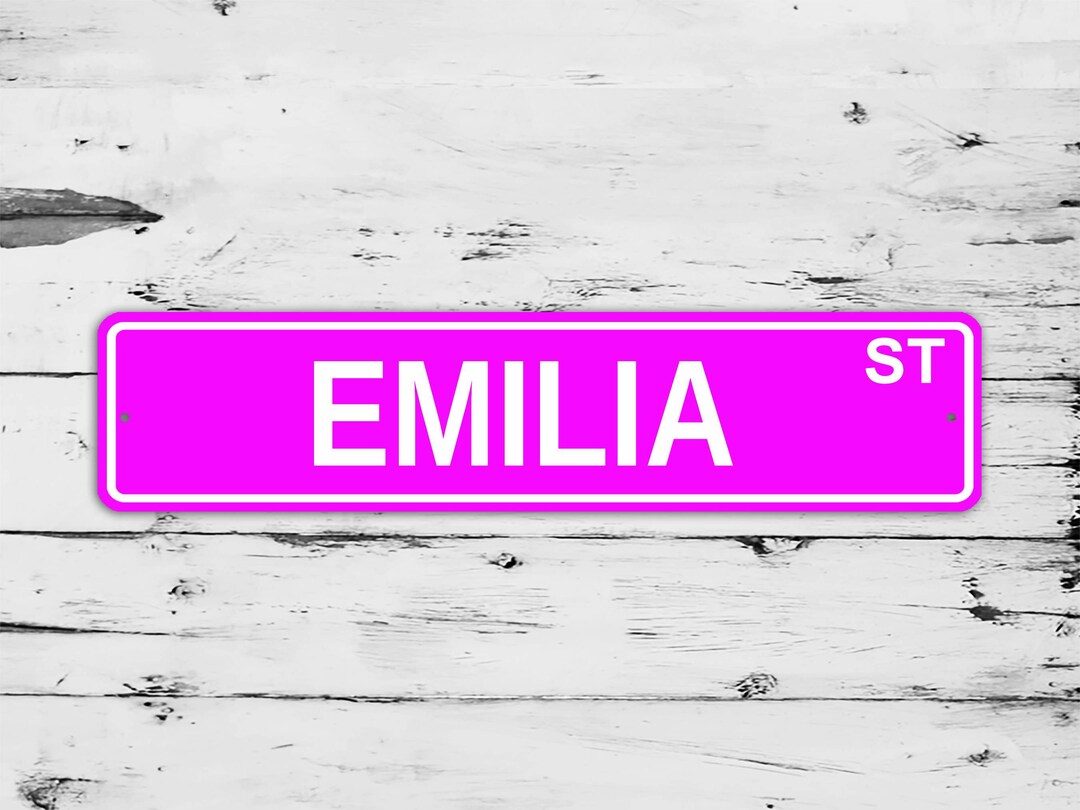 Emilia Street Sign Mother's Custom Name Personalized Gift Metal Print ...