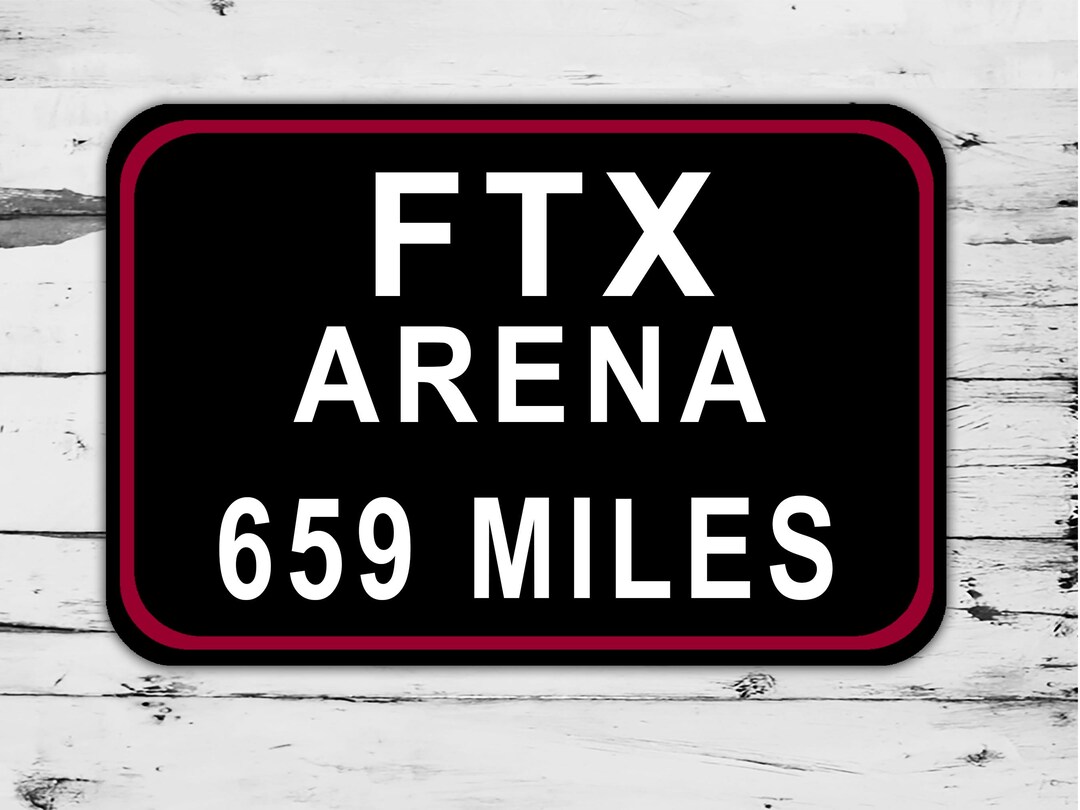 Custom FTX Arena Sign Miami Heat Distance Miles Basketball Road Home ...