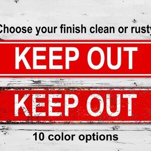 KEEP OUT Sign Custom Personalized Gift Metal Print Stay Away No ...