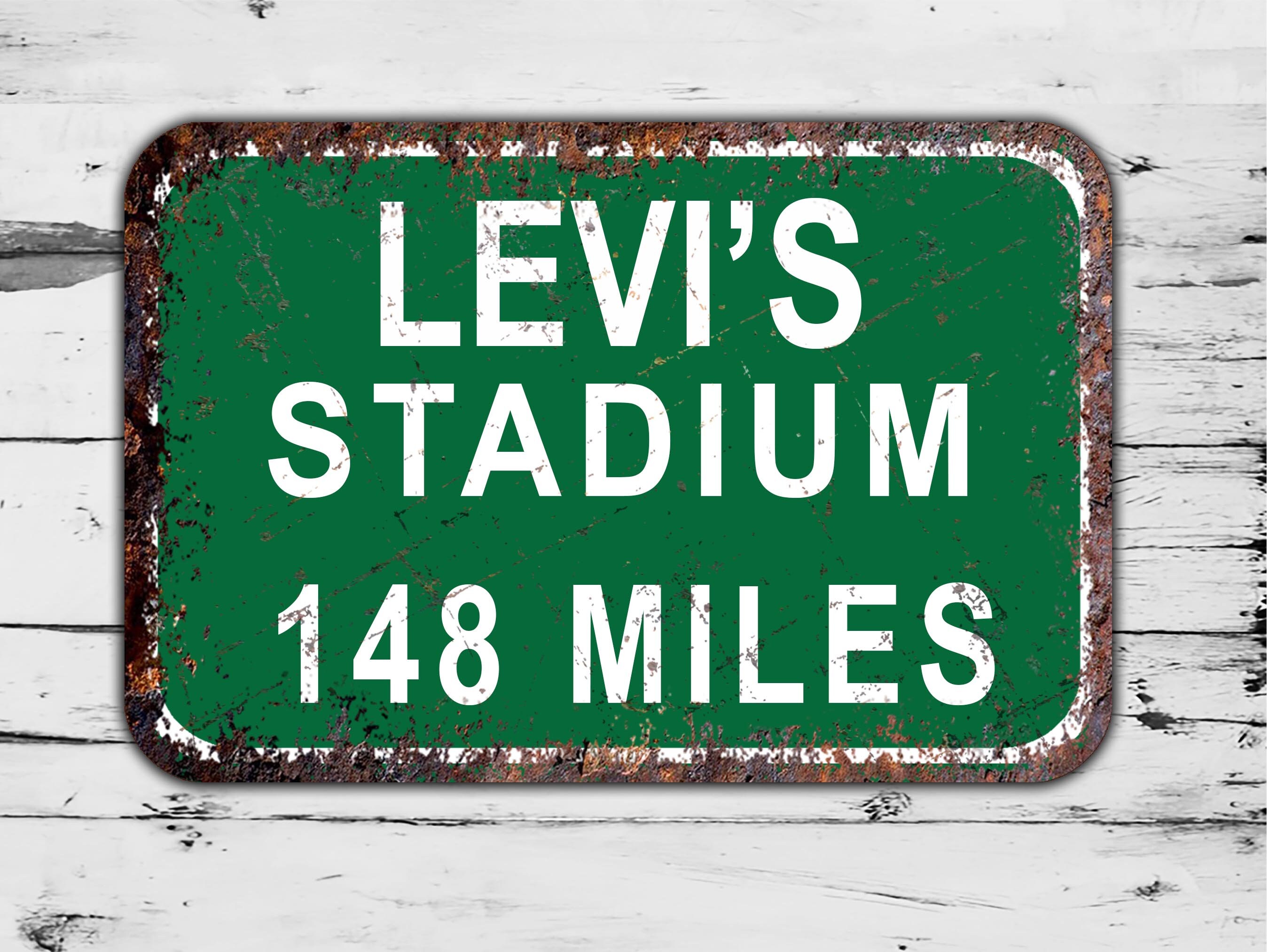 Custom Levi's Stadium Sign San Francisco 49ers Distance - Etsy
