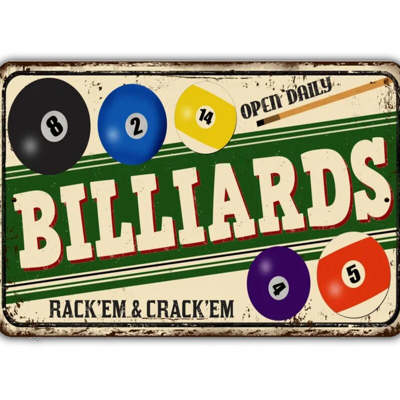 Billiards Sign - Etsy
