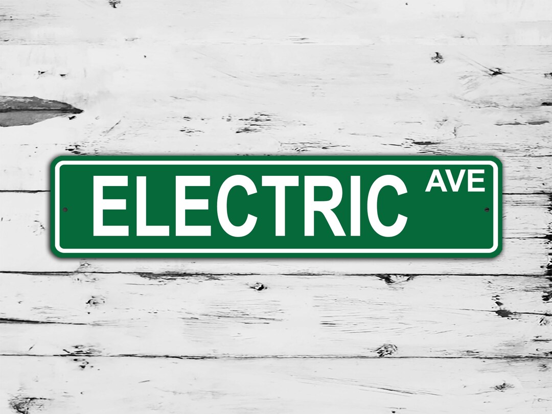 Electric Ave Street Sign Custom Name Personalized Gift Metal Print ...