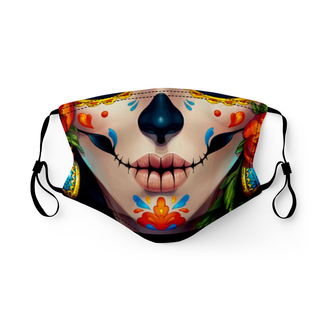 Day of the Dead Face Mask Made in USA Adult & Youth Filter - Etsy
