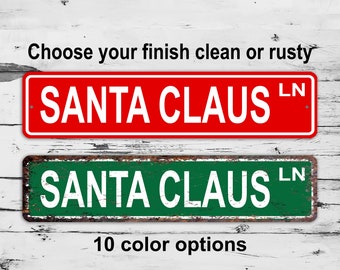 Santa Claus Lane Sign - Etsy