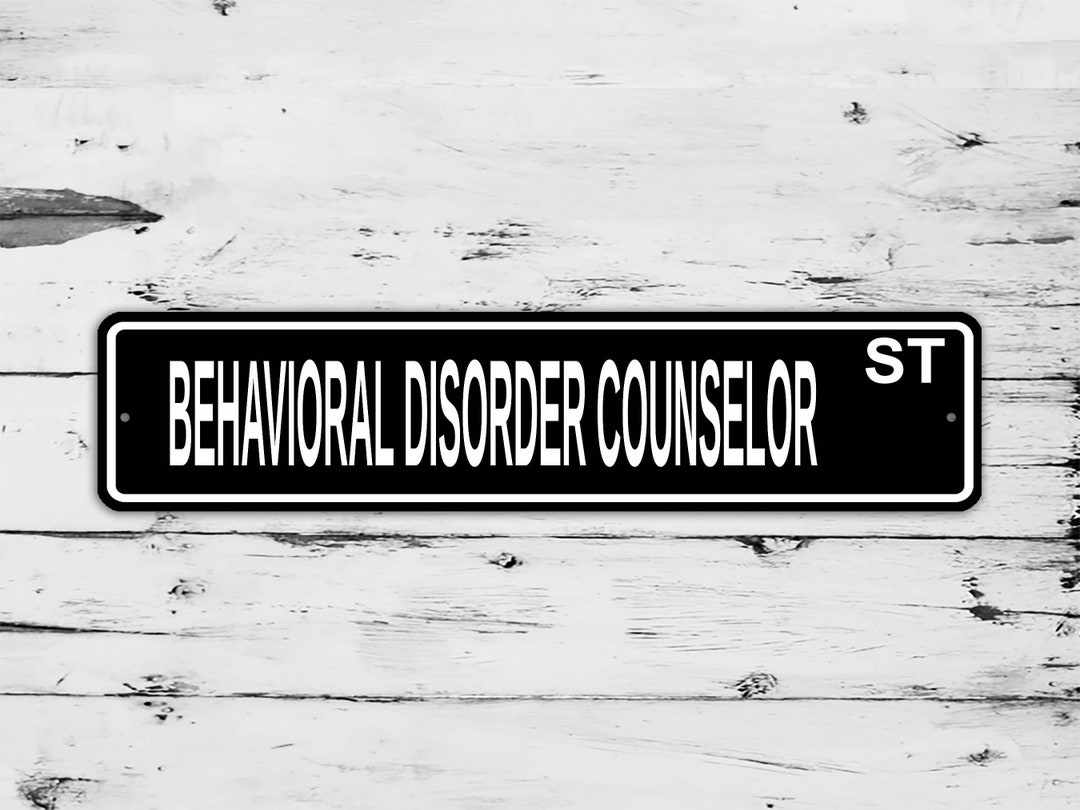 Behavioral Disorder Counselor Street Sign Christmas Day Custom Name ...