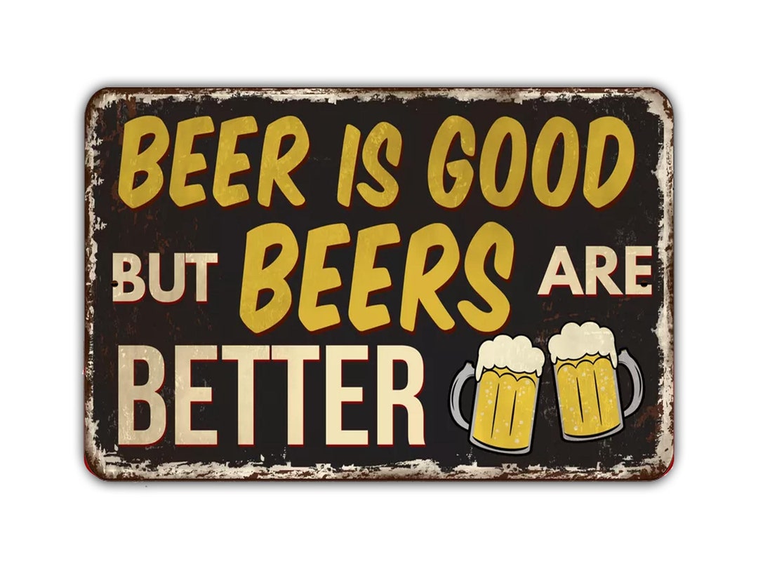 Beer is Good Sign Vintage Retro Rustic Patio Home Décor Gift Metal ...