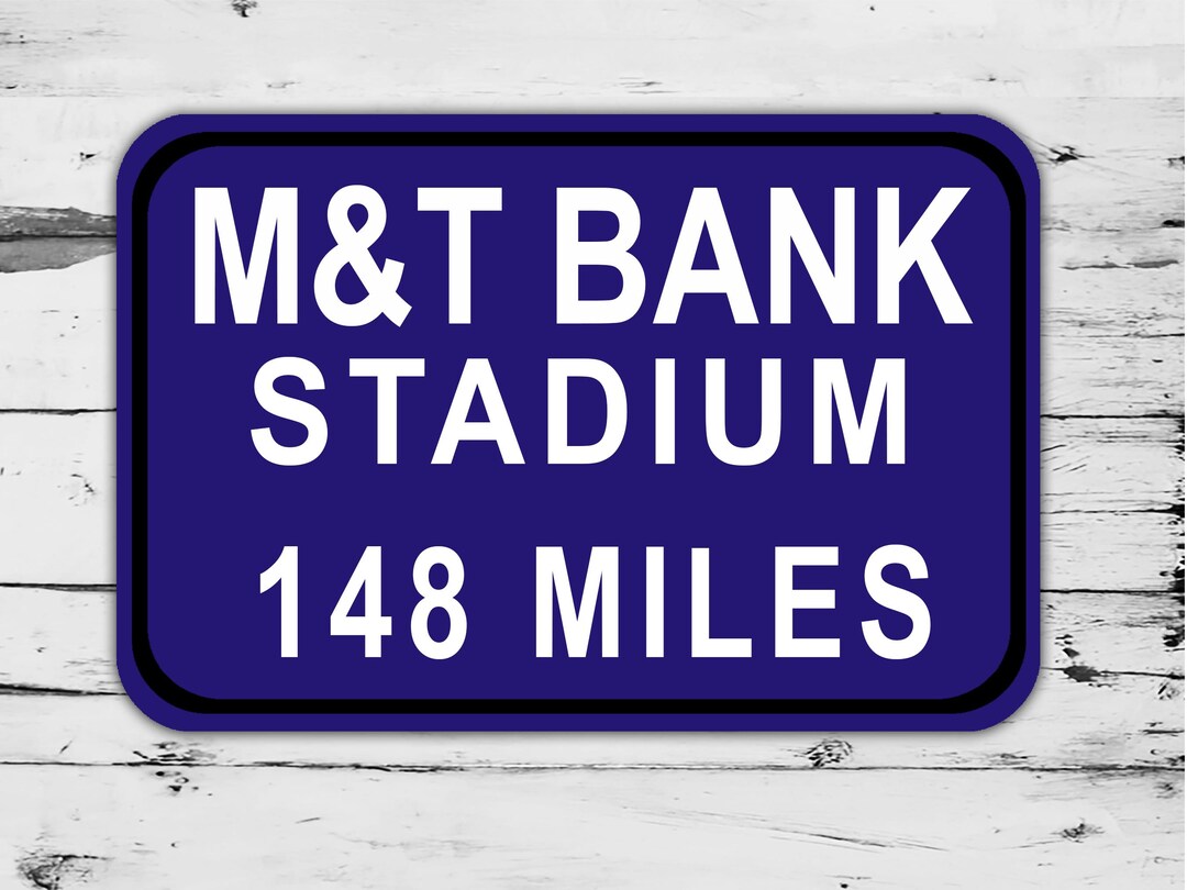 Custom M&T Bank Stadium Sign Baltimore Ravens Distance Miles Football ...