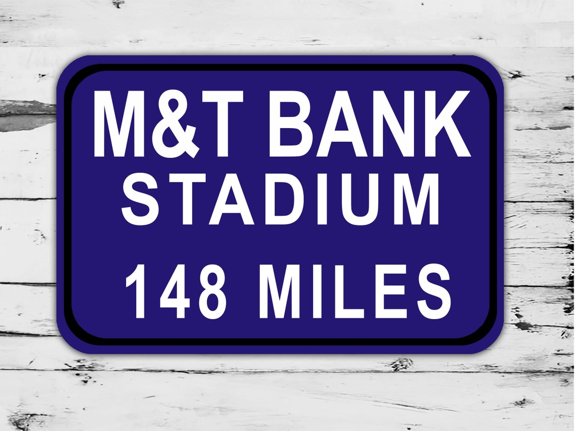 Custom M&T Bank Stadium Sign Baltimore Ravens Distance Miles - Etsy