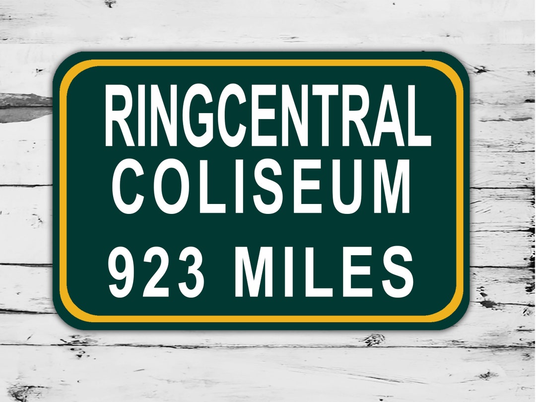 Custom Ringcentral Coliseum Stadium Sign Oakland Athletics Distance ...