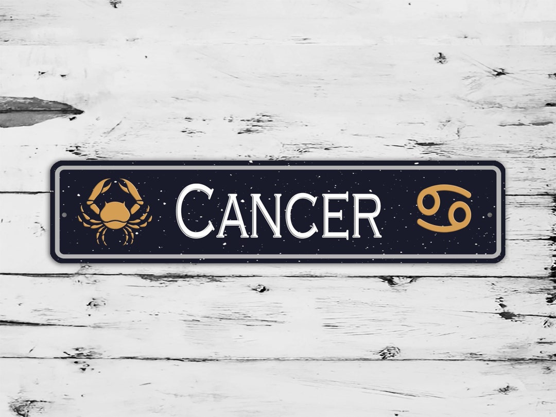 Cancer Zodiac Metal Sign the Crab Astrology Aluminum Street Sign Art - Etsy