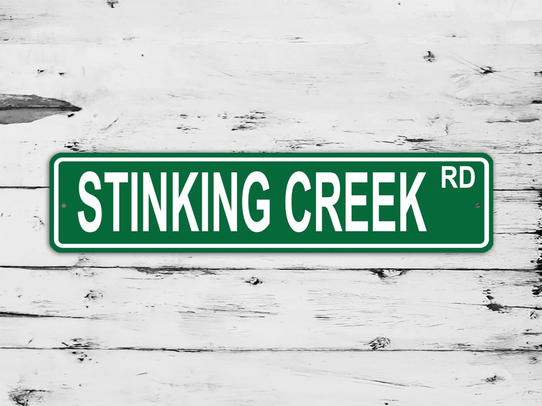 Stinking Creek Street Sign Custom Personalized Gift Metal Present - Etsy