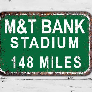 Custom M&T Bank Stadium Sign Baltimore Ravens Distance Miles Football ...