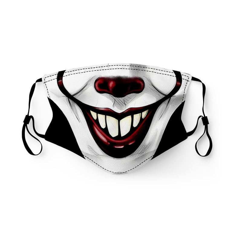 Clown Face Mask Made in USA Adult & Youth Filter Pocket Nose - Etsy