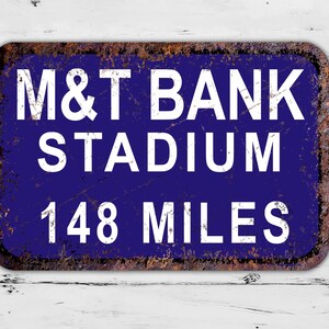 Custom M&T Bank Stadium Sign Baltimore Ravens Distance Miles Football ...