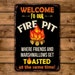 Welcome to Our Fire Pit Metal Sign Vintage Camping Hiking Outdoors ...
