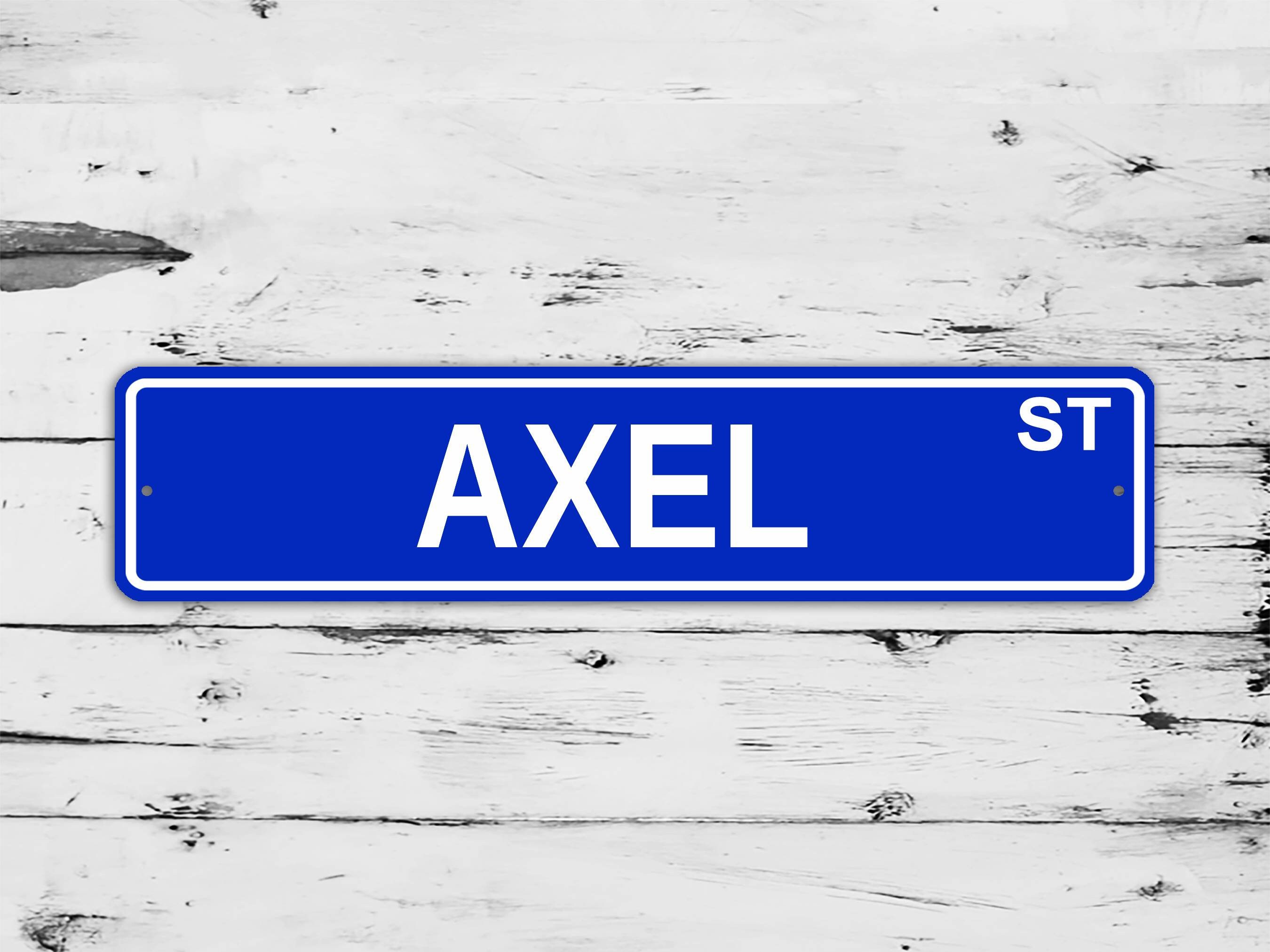 Axel Street Sign Christmas Custom Name Personalized Gift Metal Print ...