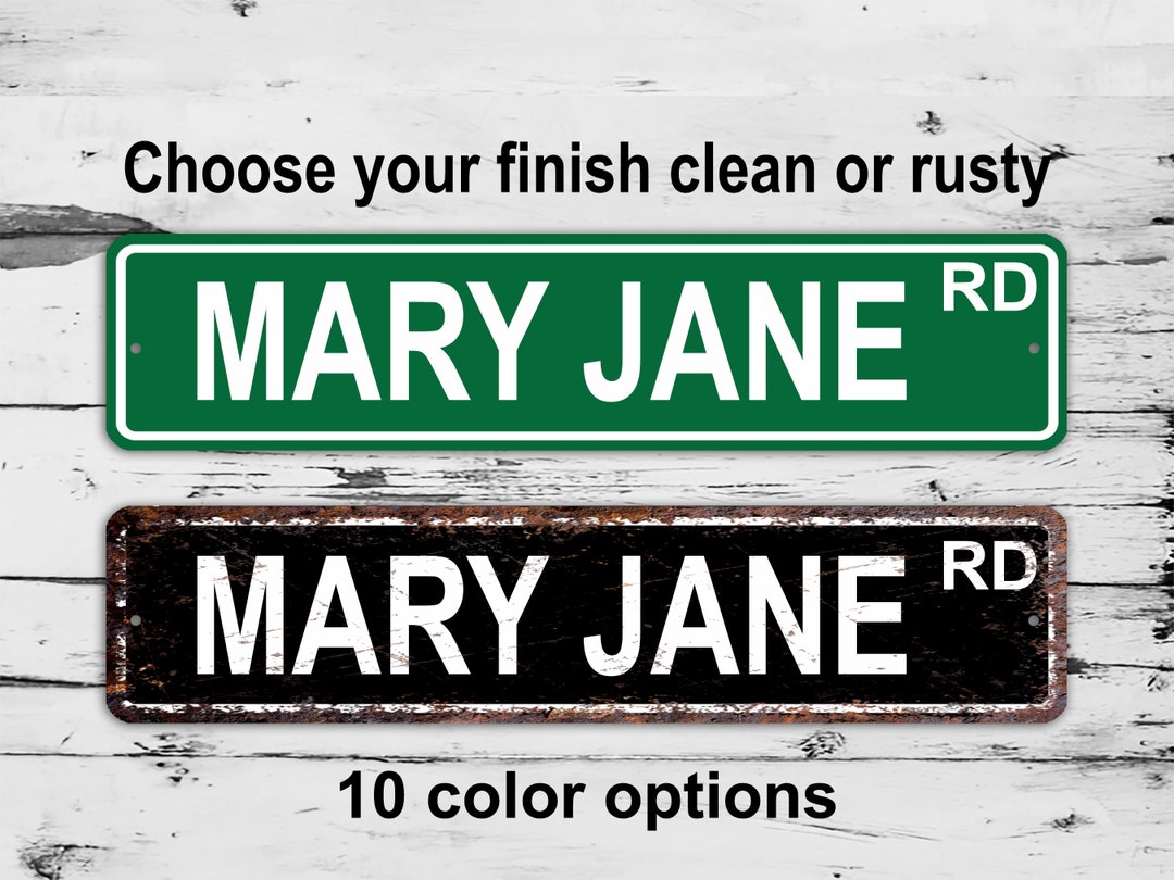 Mary Jane Street Sign High Stoner Weed Pot Smoke Christmas Custom ...