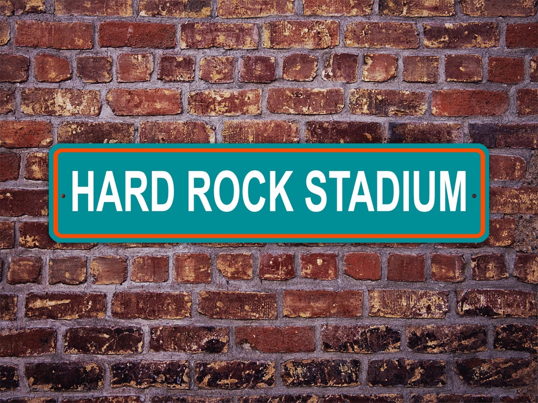 Hard Rock Stadium Street Sign Miami Dolphins Football Road Custom ...