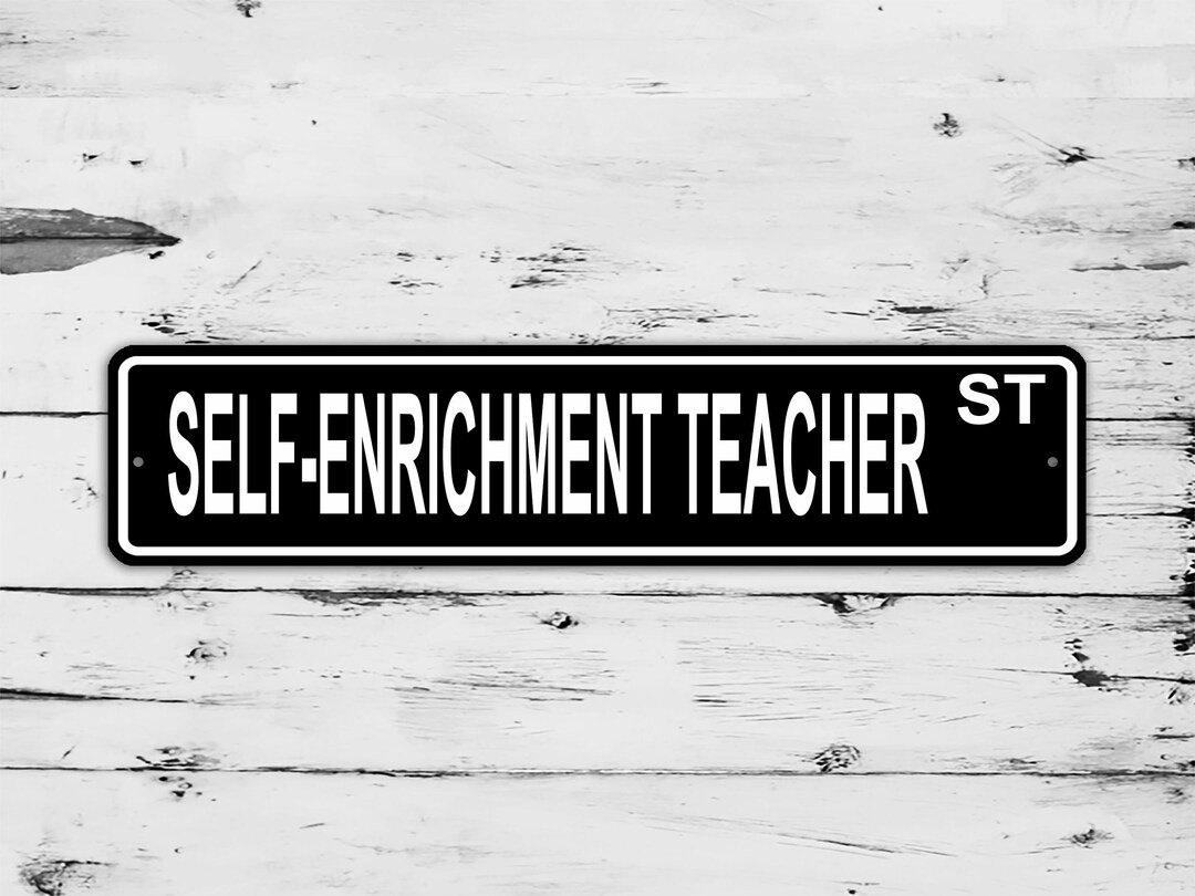 Self-enrichment Teacher Street Sign Christmas Day Custom Name ...