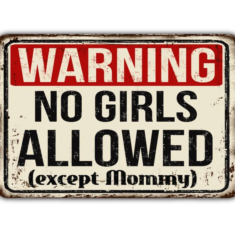 No Girls Allowed Sign - Etsy