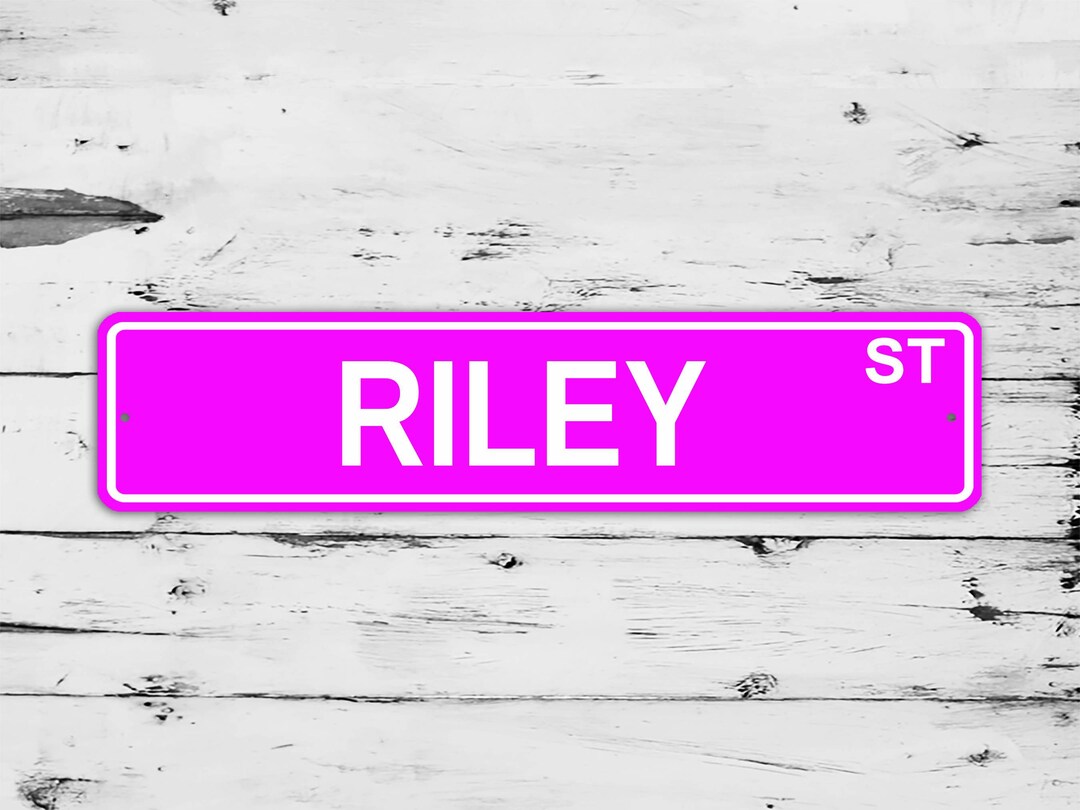 Riley Street Sign Christmas Custom Name Personalized Gift Metal Print ...