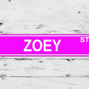 Zoey Street Sign Christmas Custom Name Personalized Gift Metal Print ...