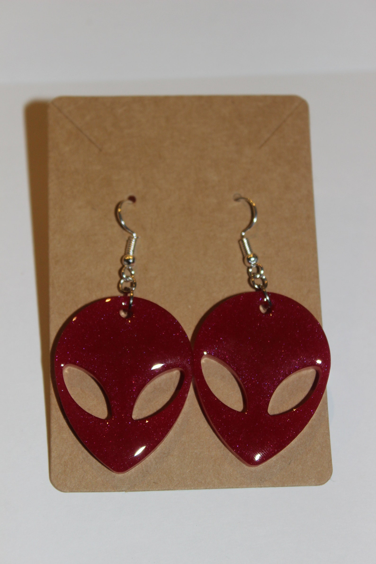 Red Alien Head Earrings - Etsy