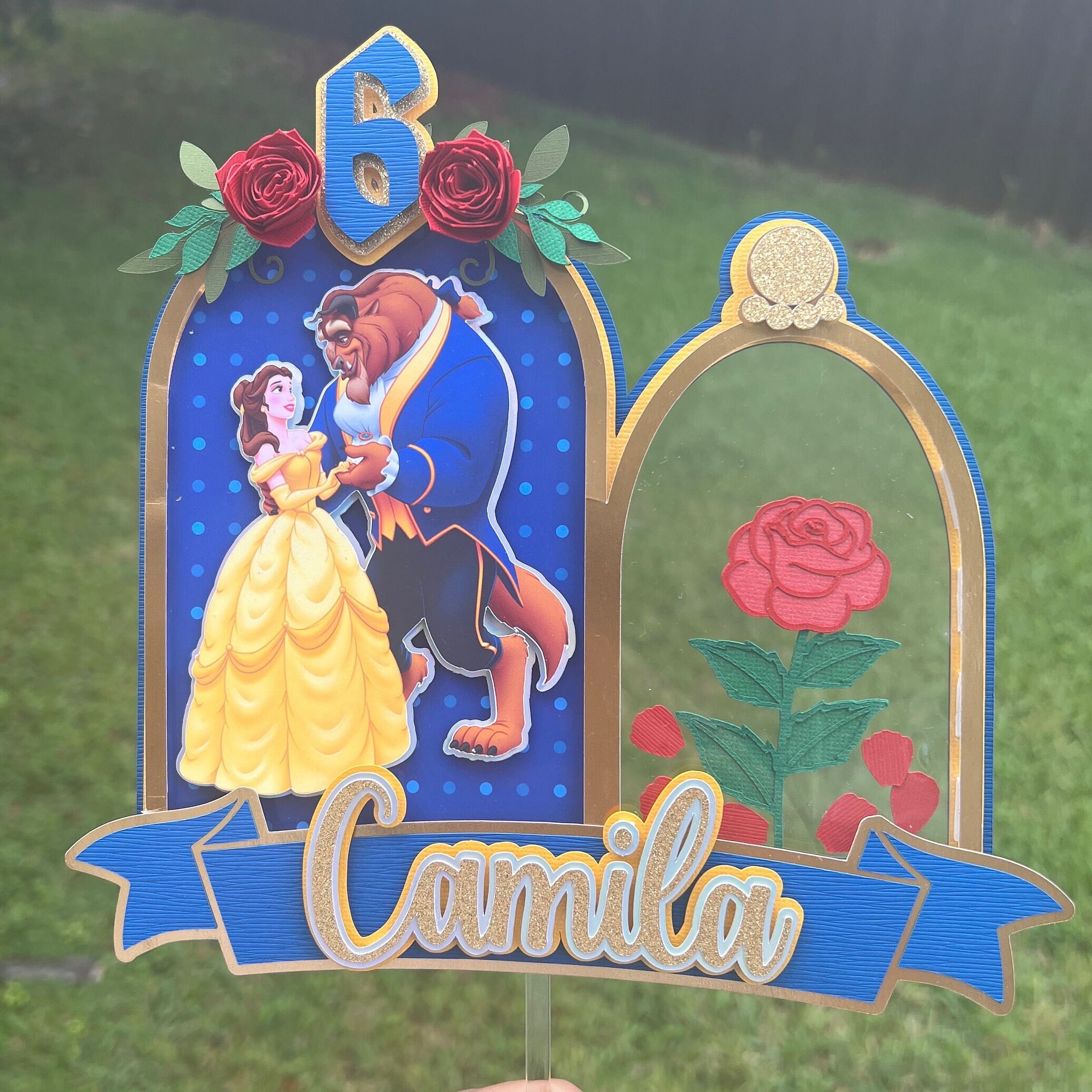 Belle Cake Topper, Princess Birthday Party Decorations - Etsy