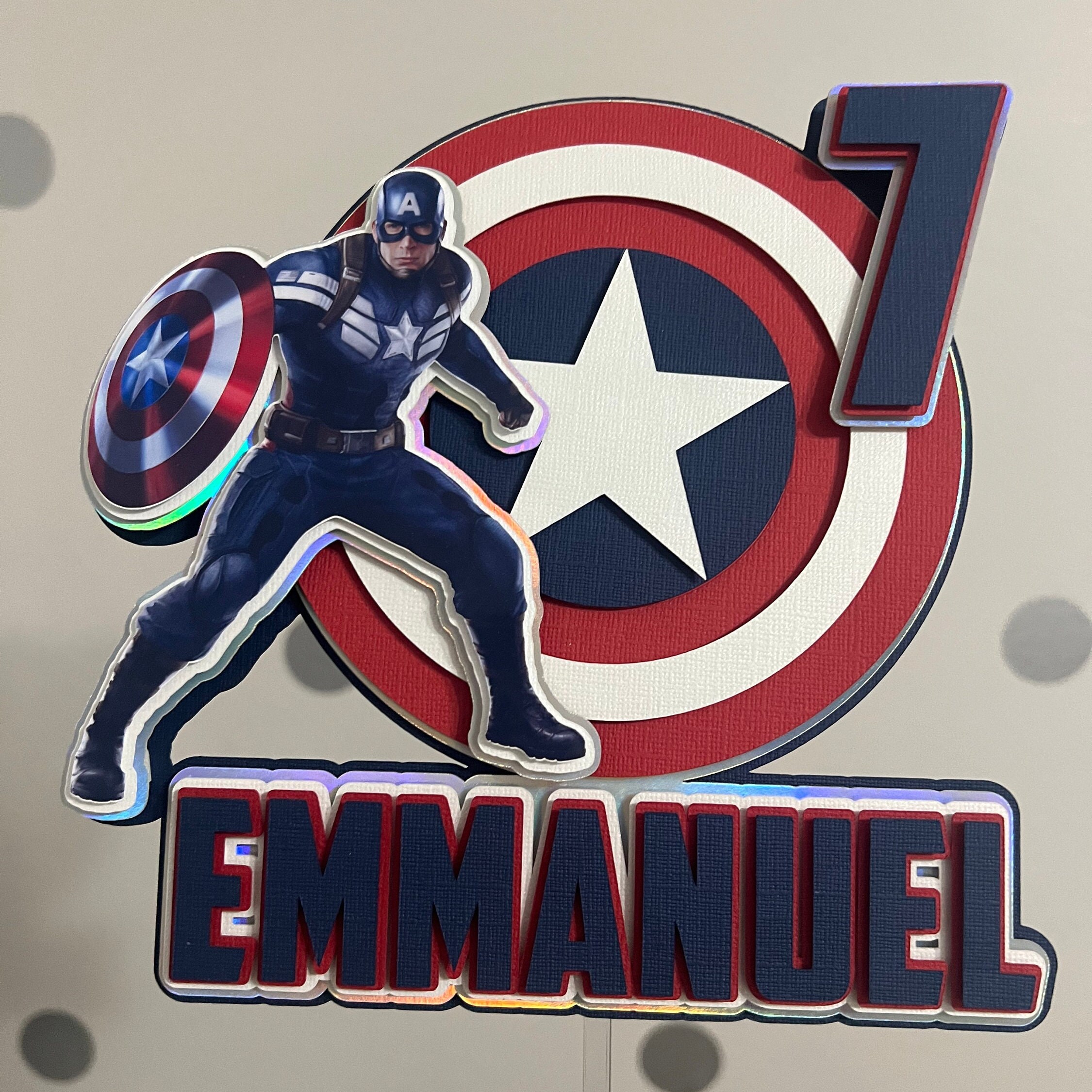 Captain America Cake Topper, Captain America Birthday Party, Avengers ...