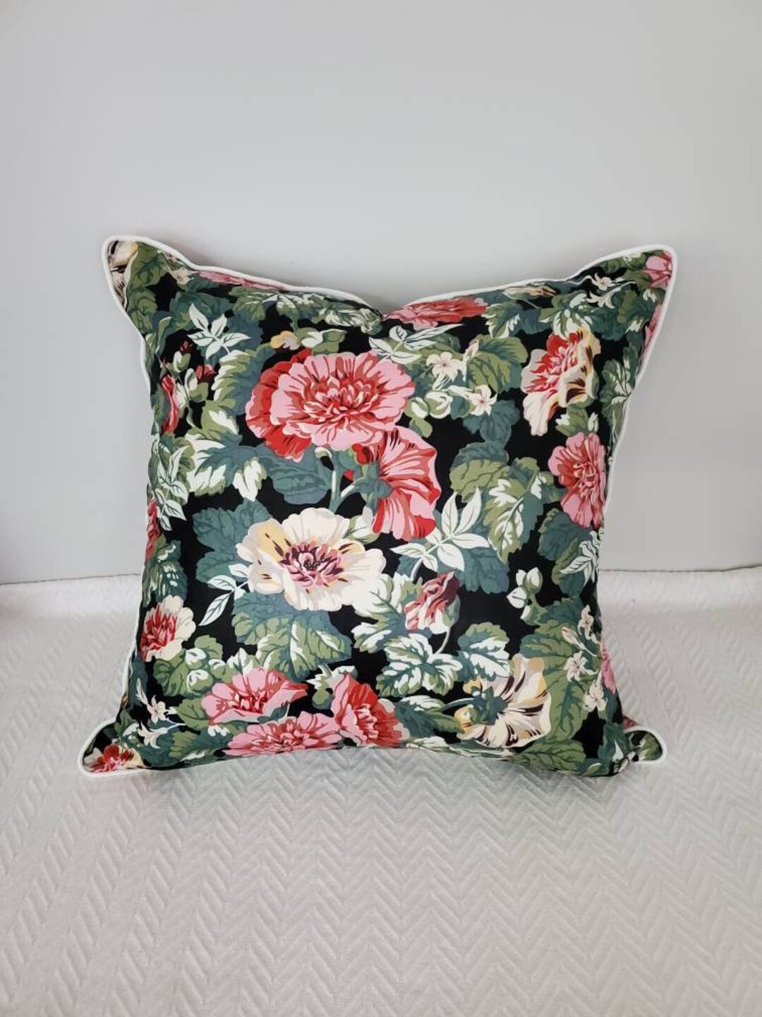 New Handmade Cotton Chintz Cushion Cover 50cm Piped - Etsy Australia